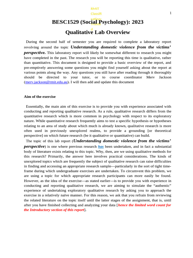 Overview and Q&A of Qualitative lab 2393 | PDF | Qualitative Research | Quantitative Research
