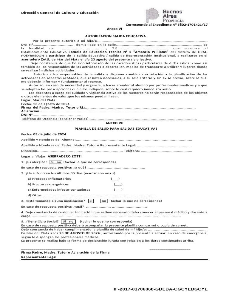 ANEXOS_VI y VII autorizaciones | PDF