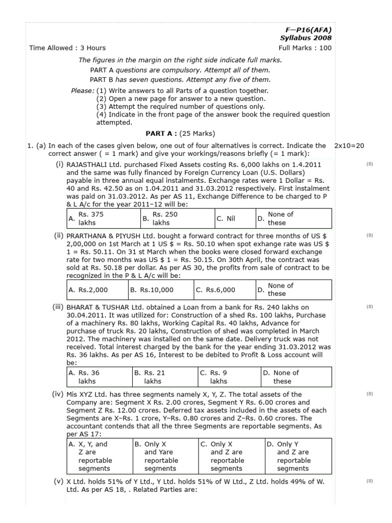 CWA ICWA Final - Group IV - Advanced Financial Accounting and Reporting ...