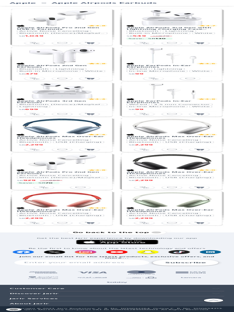 Apple Airpods Earbuds Jarir Bookstore KSA | PDF | Headphones | I Phone