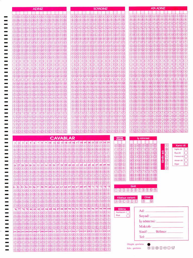Cavab Kartı DIM | PDF