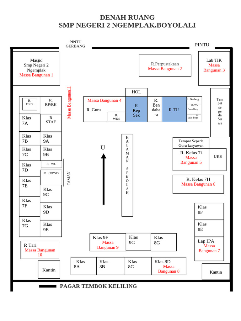 Denah Ruang SMP 2 Ngemplak | PDF