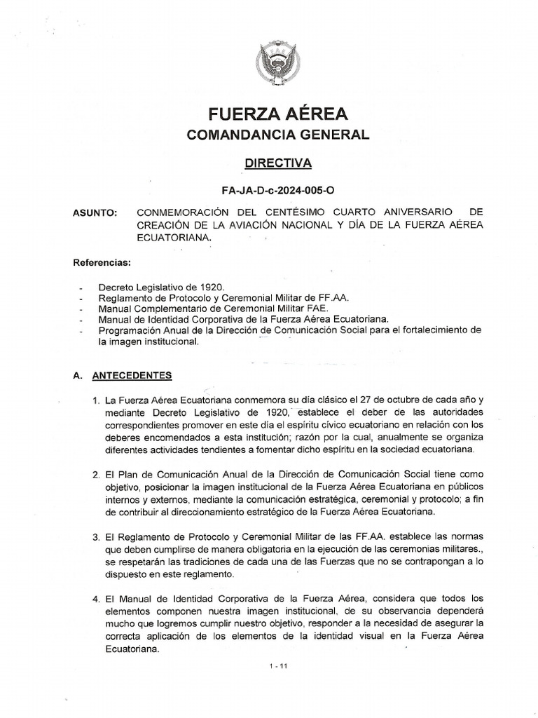Directiva Fae 2024 | PDF
