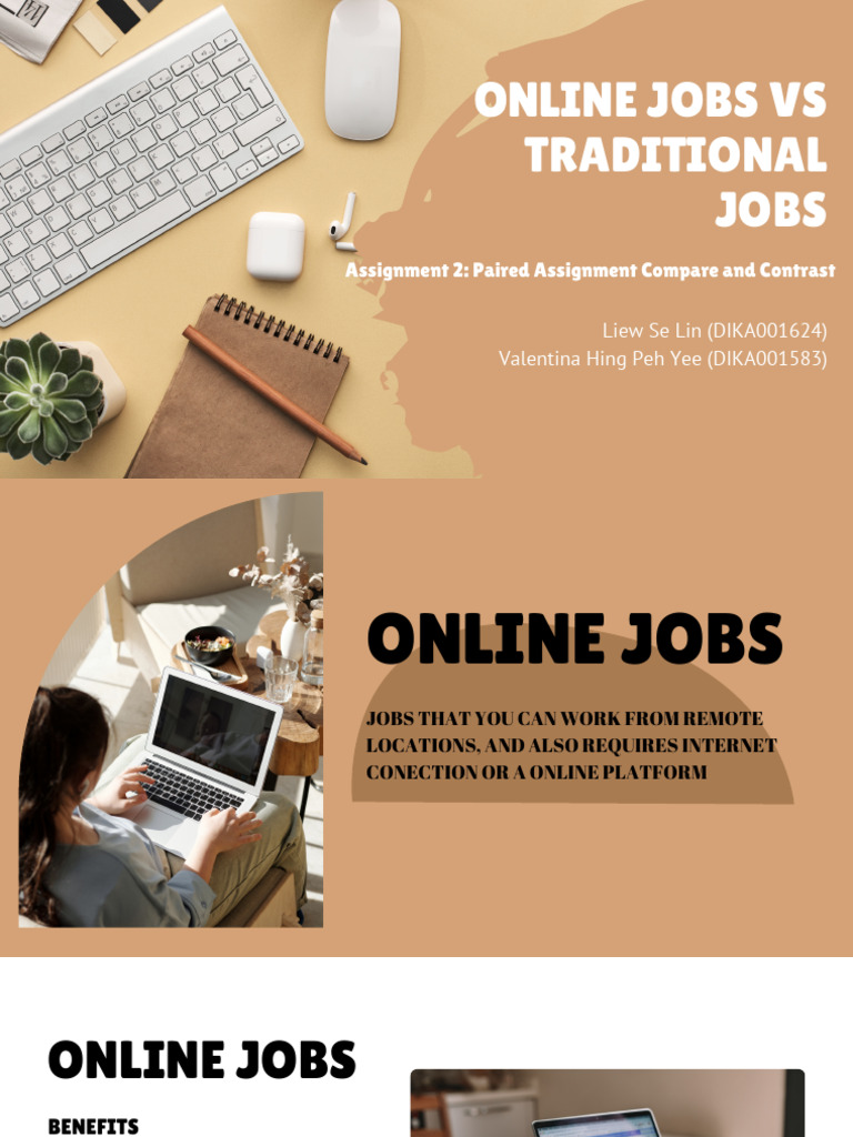 Online vs Traditional Jobs Comparison | PDF
