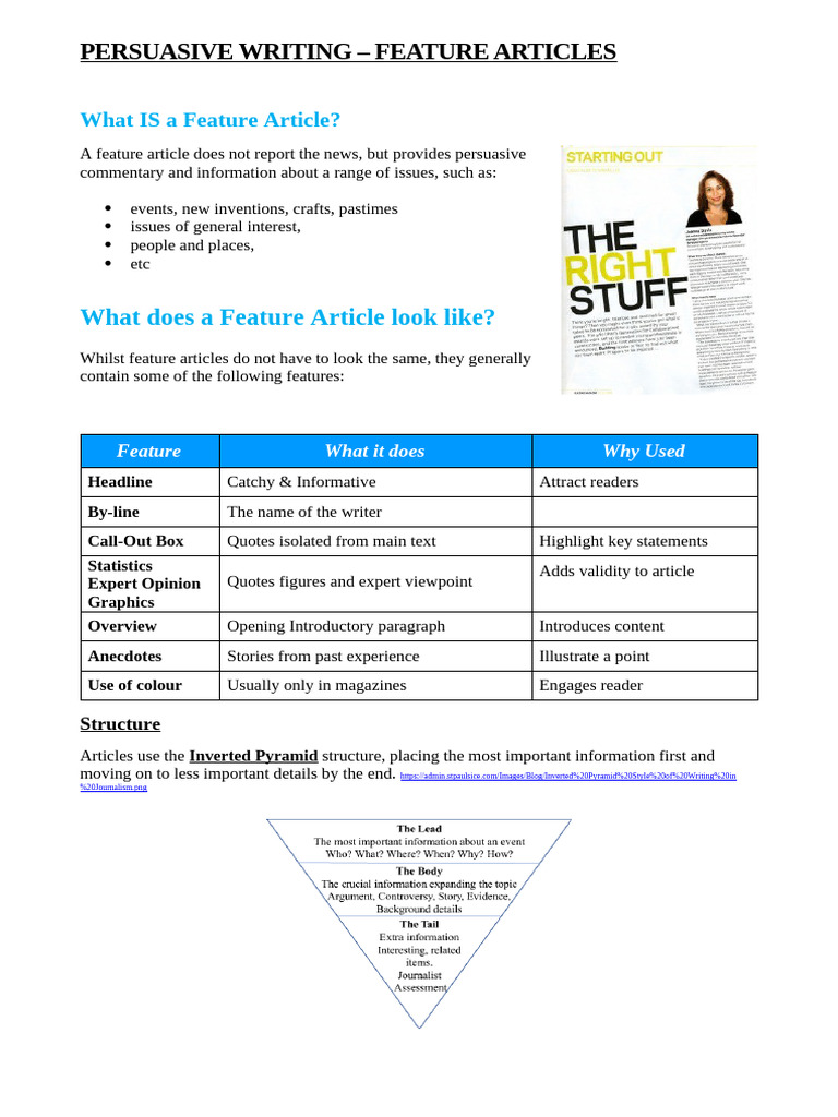 Elements of Feature Article-1 | PDF | Adjective | Human Communication