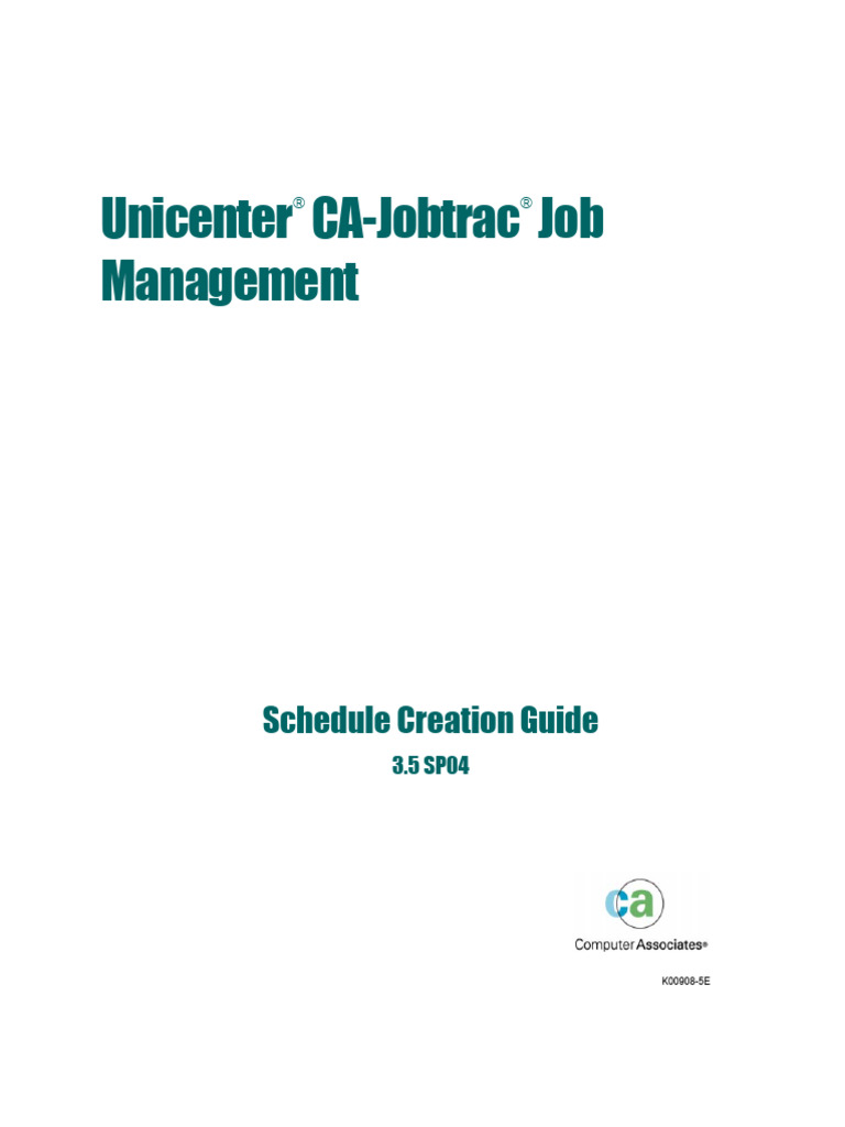 Job Trac Schedule Guide | PDF | Computing | Software