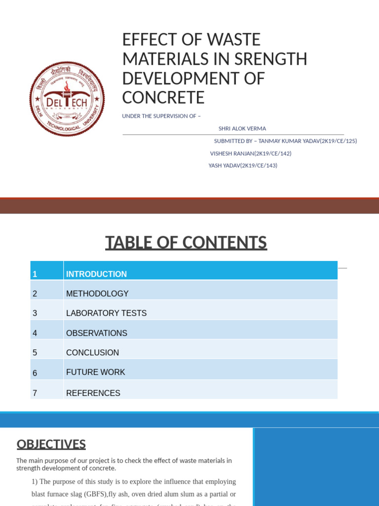 B.Tech project presentation 1 (2) | PDF | Concrete | Construction Aggregate