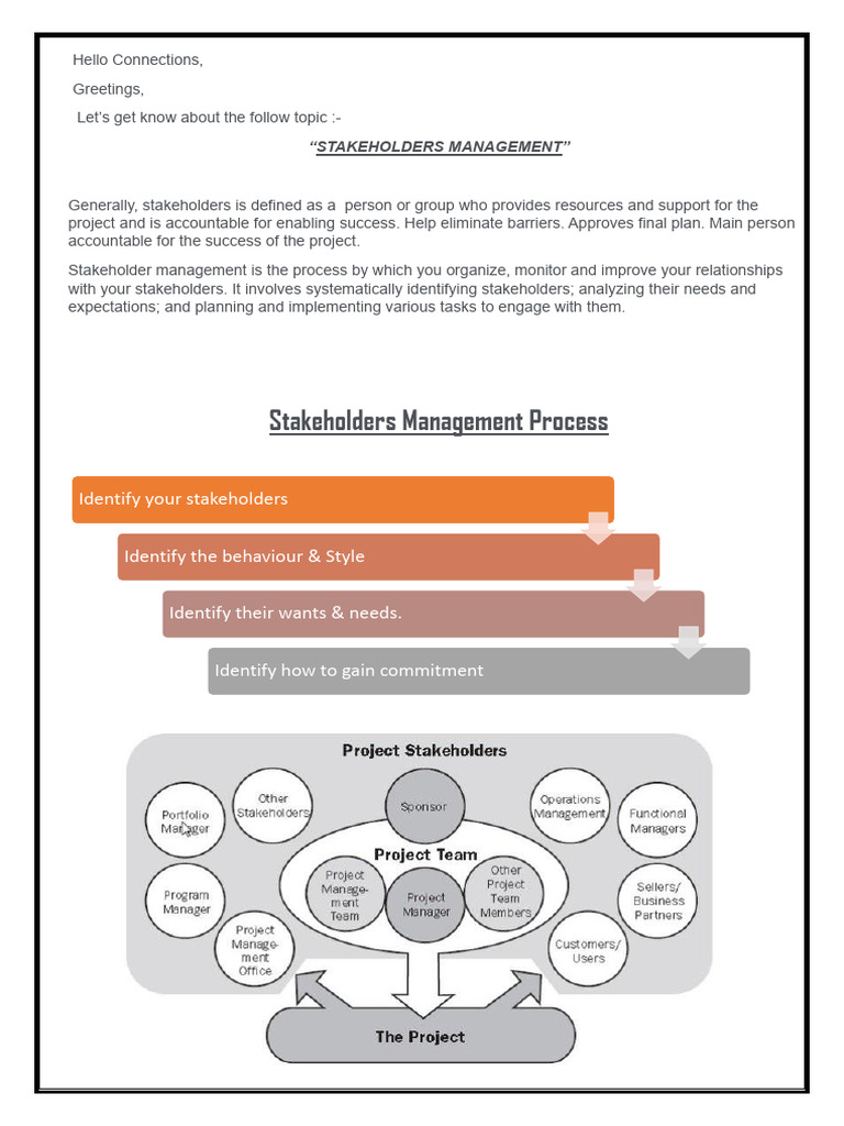 Stakeholders Management | PDF