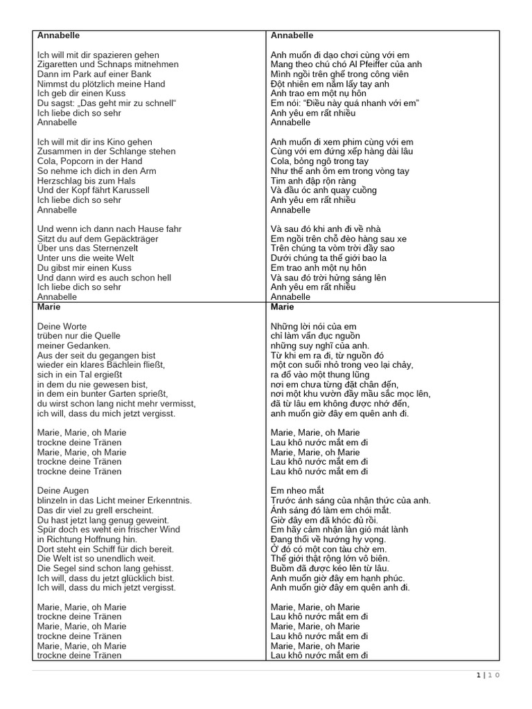 4 Jugend Songtexte | PDF