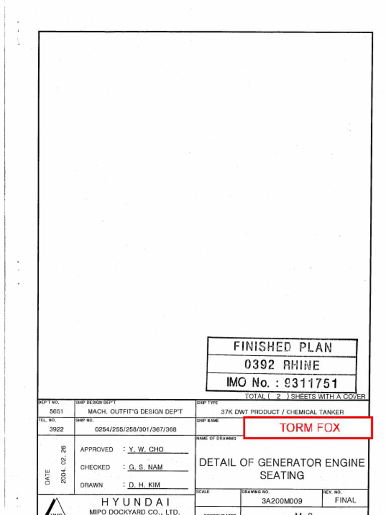 M-08 Detail of Generator Engine Seating | PDF
