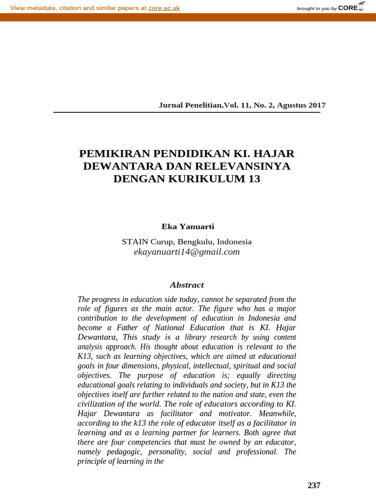 pemikiran pendidikan KHD (1) | PDF
