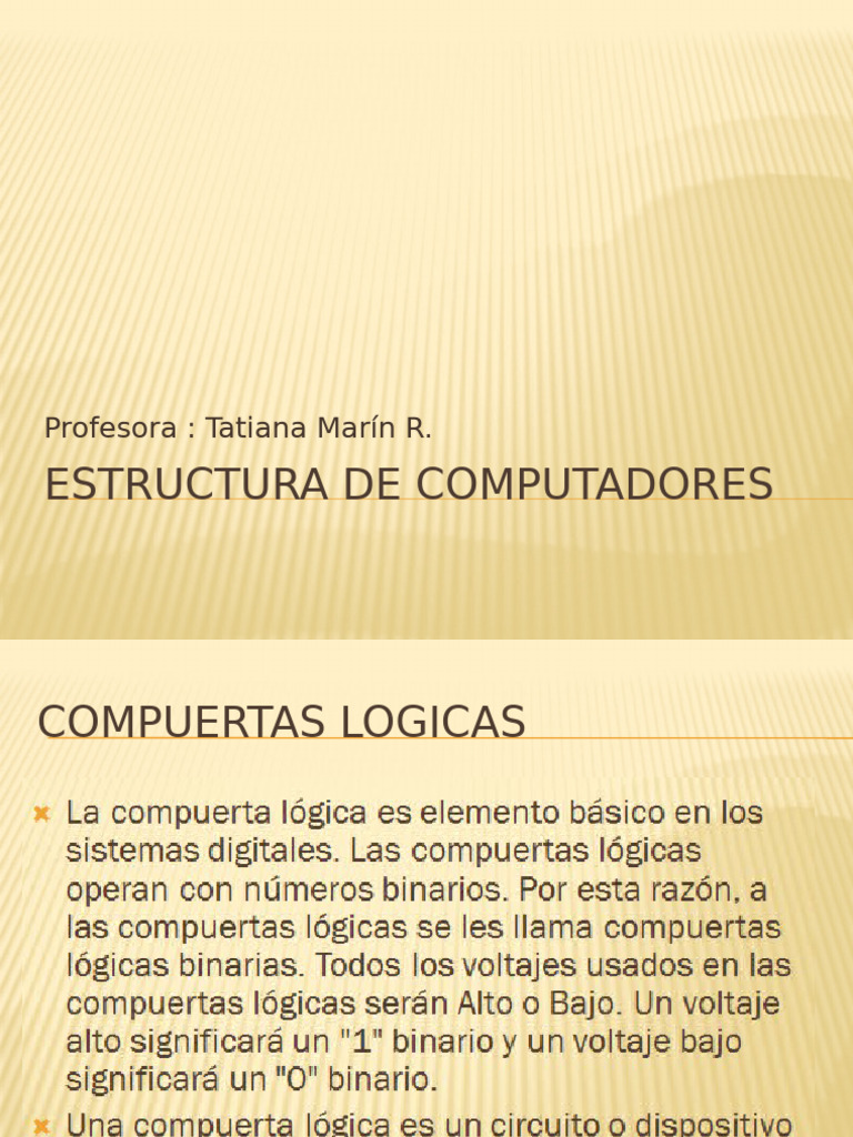 Compuertas Logicas | PDF | Puerta lógica | Ciencias de la Computación