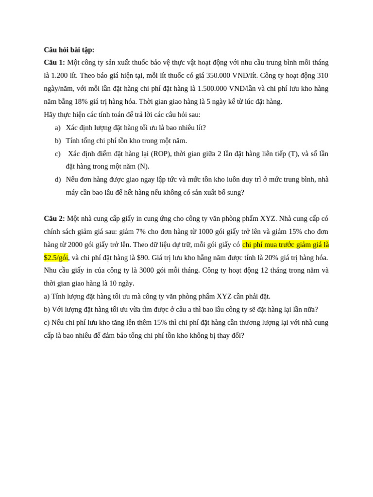 Đề ôn tập cuối kỳ NKTK lần 2 (v2) | PDF