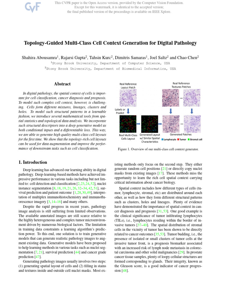 Abousamra Topology-Guided Multi-Class Cell Context Generation For Digital Pathology CVPR 2023 ...