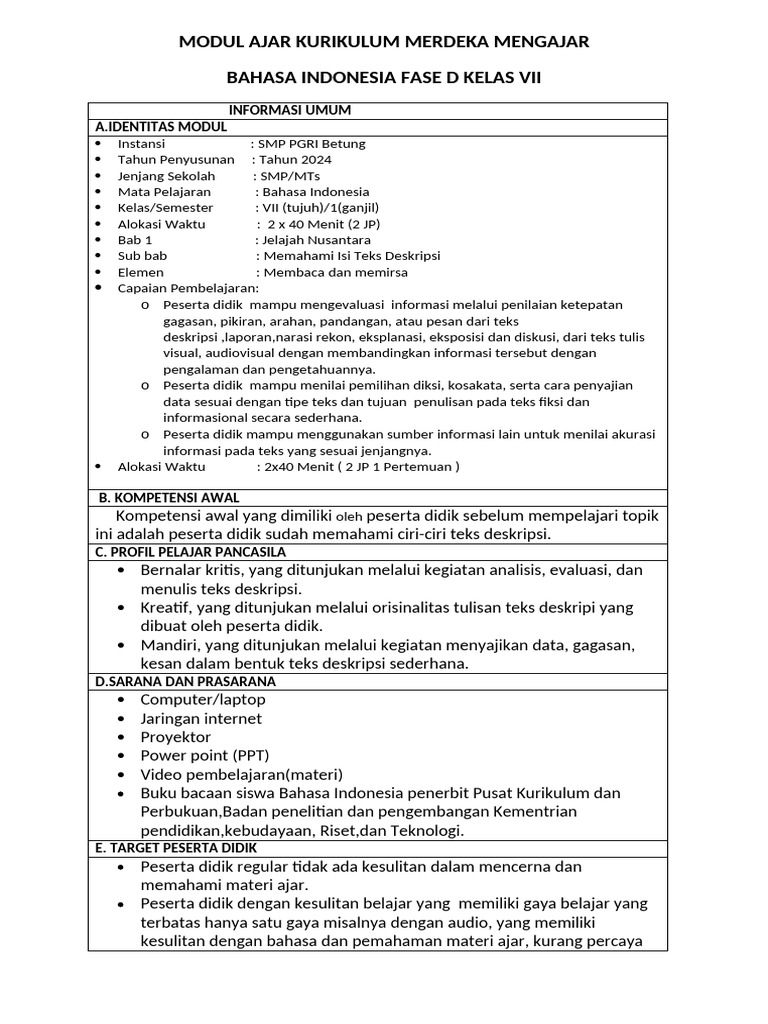 Modul Ajar PPG Eka | PDF