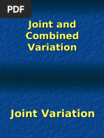 Worksheet On Joint and Combined Variation | PDF | Mechanics | Quantity
