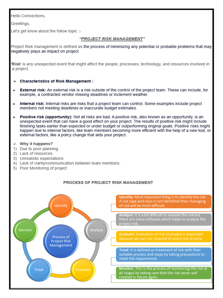 Project Risk Management | PDF | Risk | Risk Management