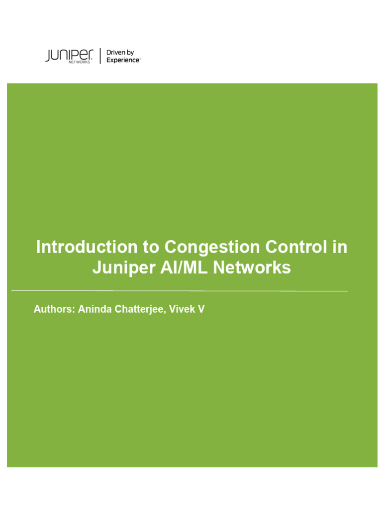 Introduction To Congestion Control in Juniper AI:ML Networks | PDF | Network Congestion ...