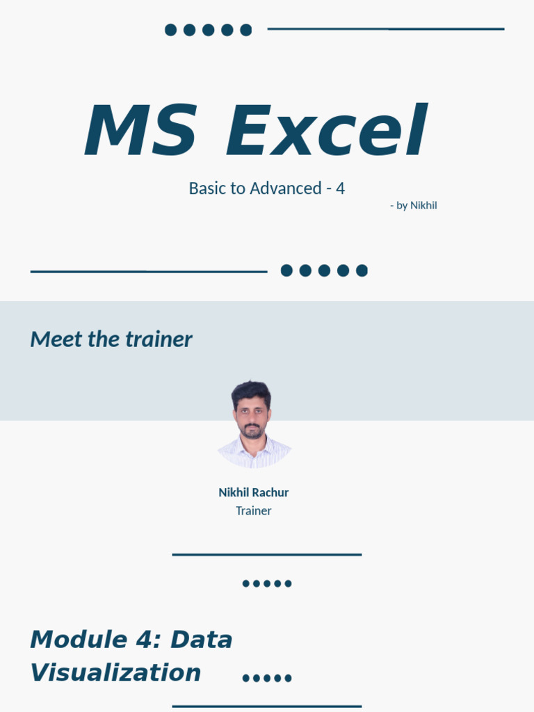 Basic To Advanced Excel Session 4 | PDF | Chart | Microsoft Excel