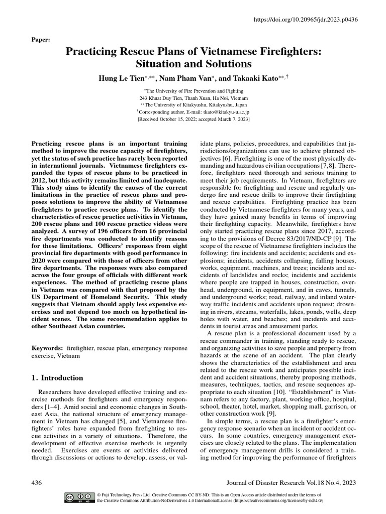 Fire emergency | PDF | Firefighter | Vietnam