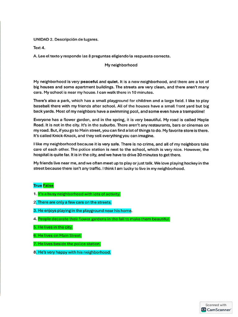 My neighborhood | PDF