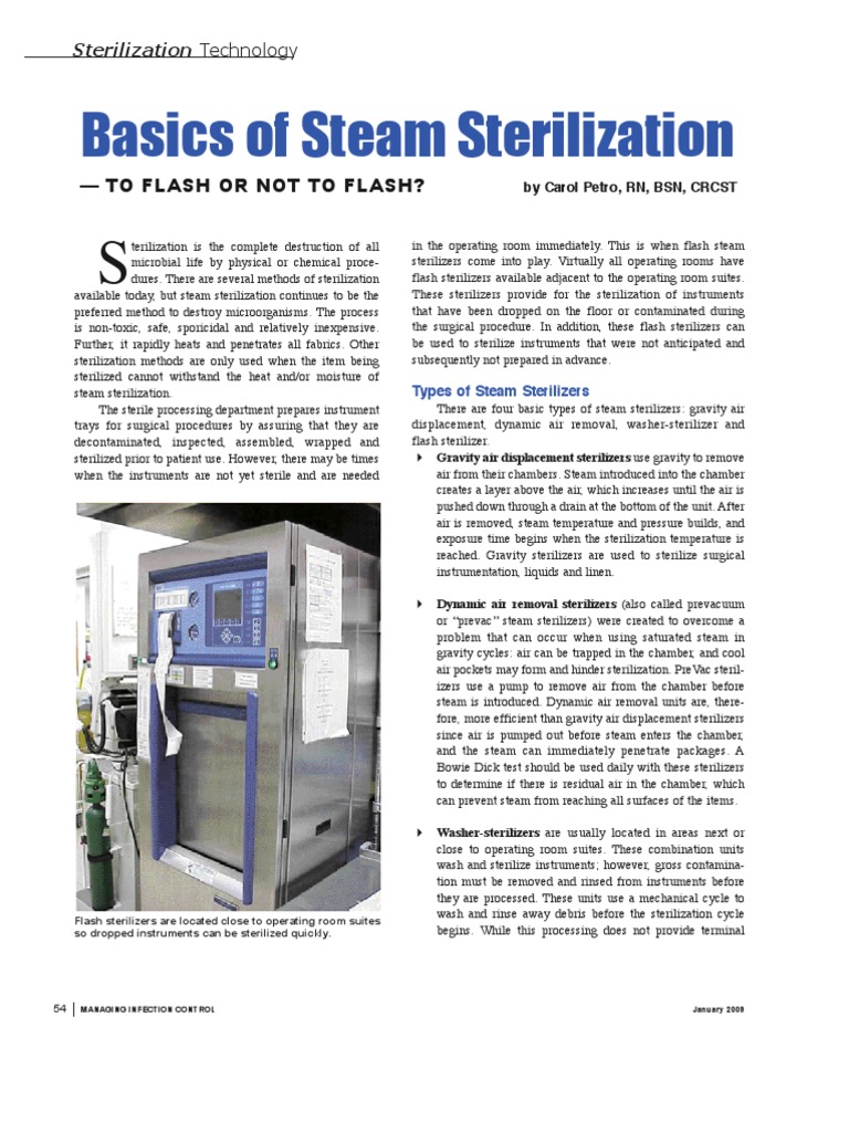 Basics of Steam Sterilization | Download Free PDF | Sterilization ... Basics of Steam Sterilization | Download Free PDF | Sterilization ...