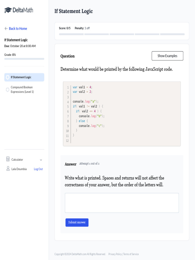 DeltaMath Student Application | PDF