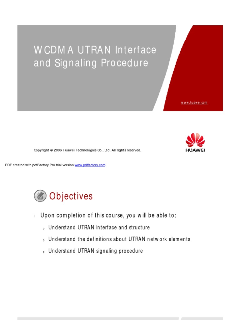 02 WCDMA UTRAN Interface and Signaling Procedure | PDF | Asynchronous Transfer Mode ...