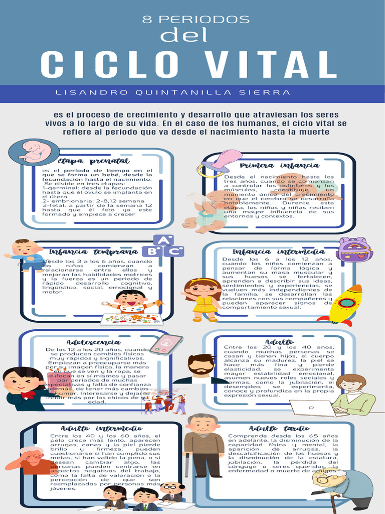 Etapas del Ciclo Vital Humano | PDF | Adultos | Desarrollo humano