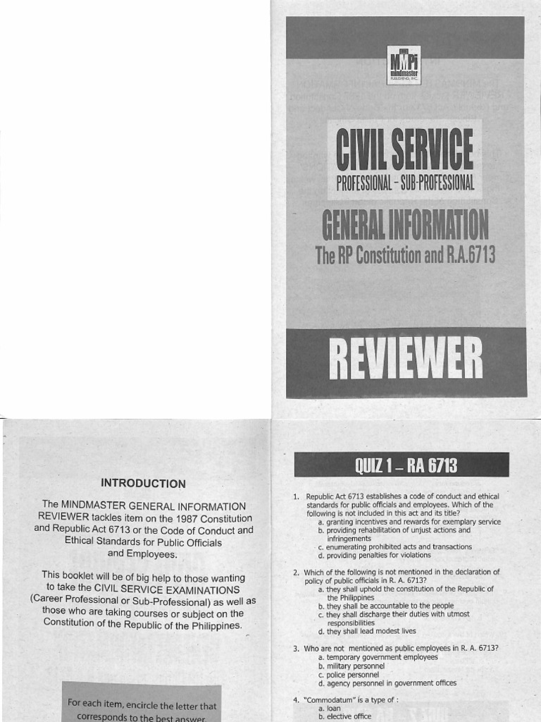 Civil Service GENERAL INFORMATION | PDF