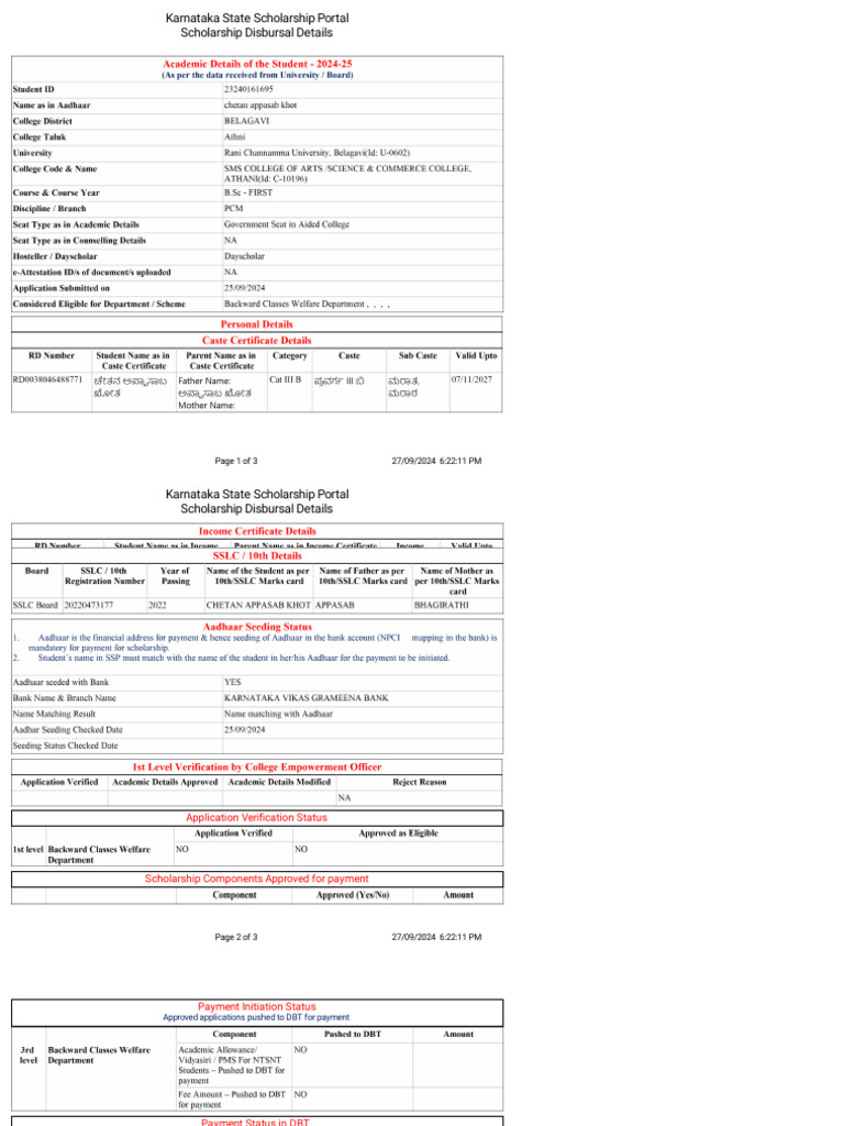 Student Status | PDF