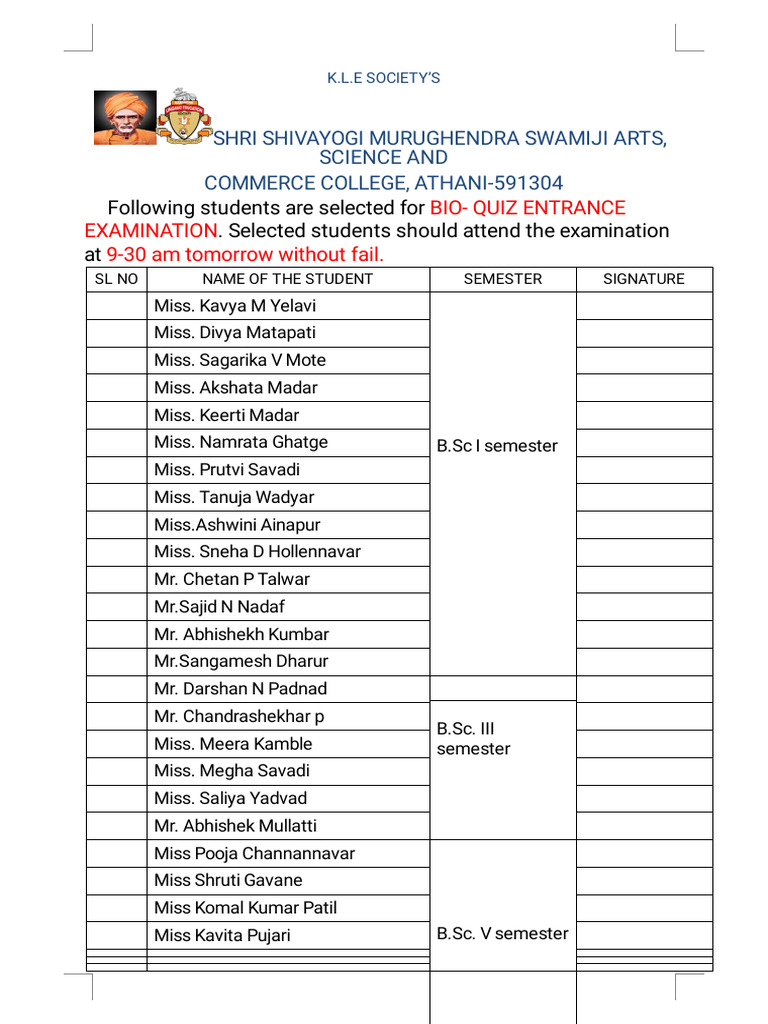 Selected Students | PDF