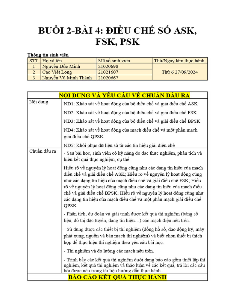 Buoi2 - TTCĐ - Baocao - Bai4 (Đã S A) - 1 | PDF