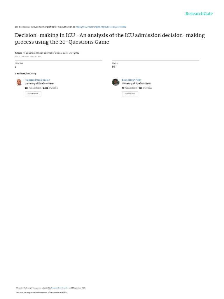 Decision-making_in_ICU_-An_analysis_of_the_ICU_adm | PDF | Intensive ...