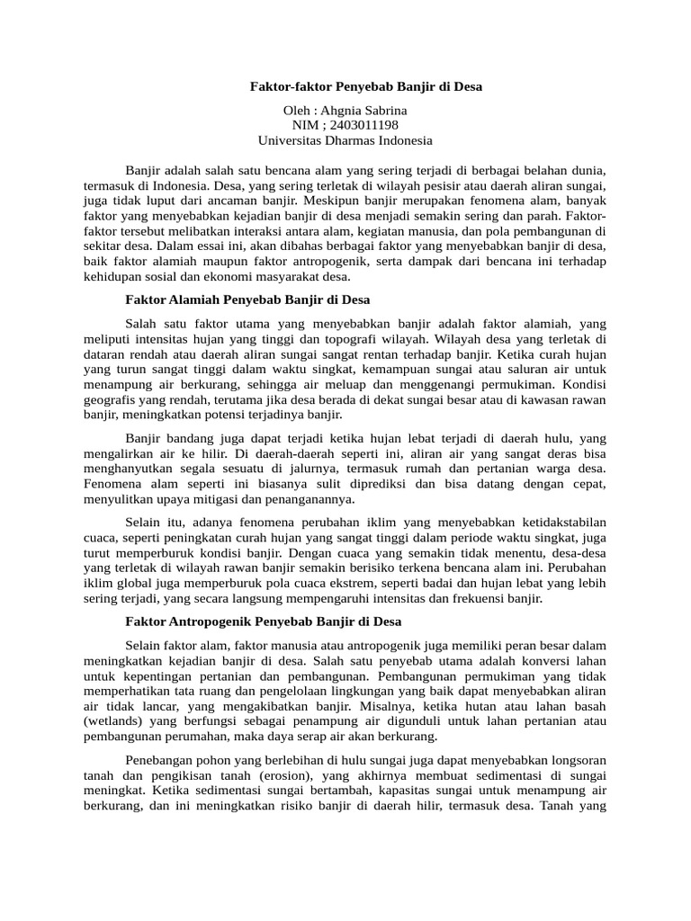 Essai b.indo Ahgnia Sabrina | PDF