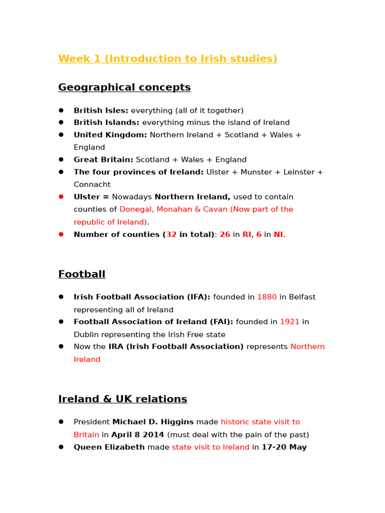 Introduction to Irish Studies Overview | PDF | Celts | The Troubles