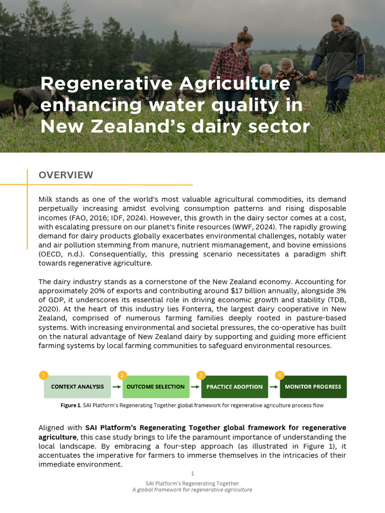 Regenerative Agriculture in NZ Dairy Sector | PDF | Agriculture | Dairy ...