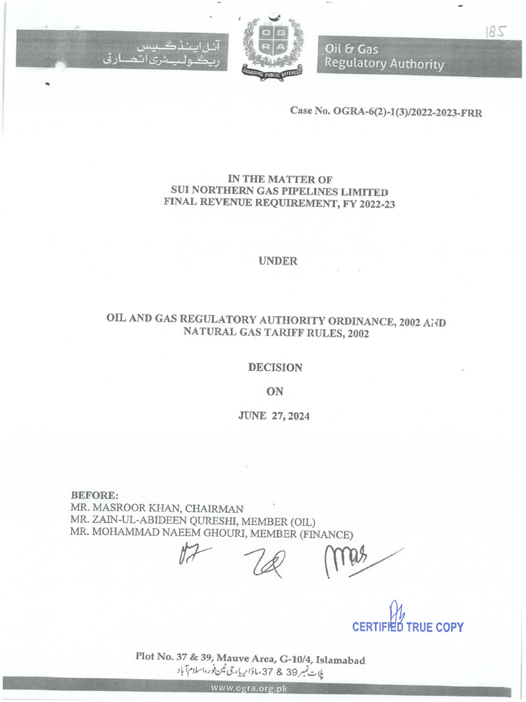 sngpl_determination_of_final_revenue_requirement_for_fy_2022_23 (3) | PDF