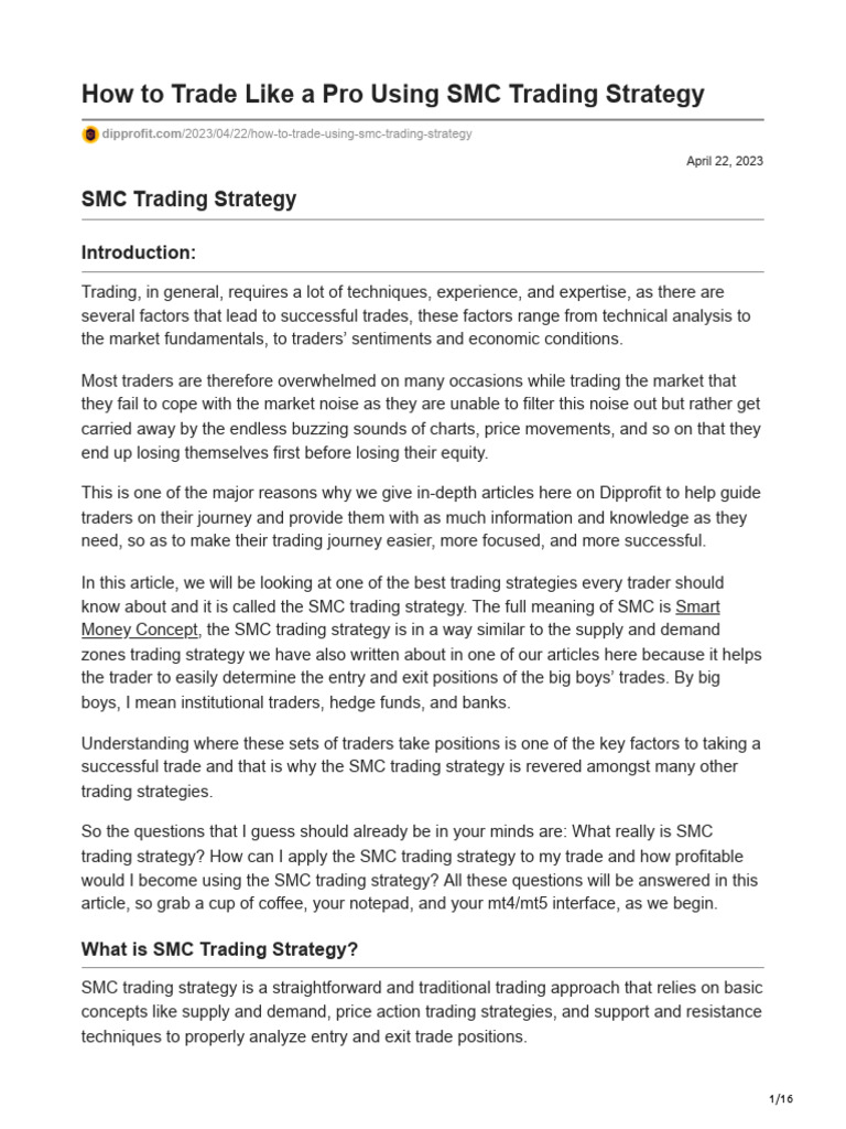 Mastering Smc Trading Strategies Pdf Market Liquidity Technical