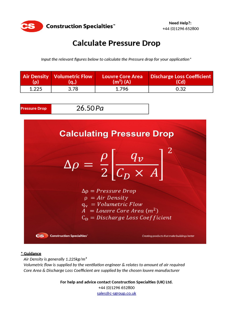 Pressure Drop Calculation Guide | PDF