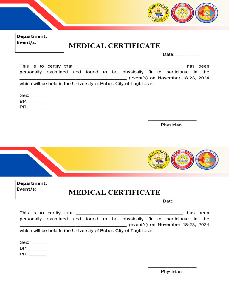 MEDICAL CERTIFICATE | PDF