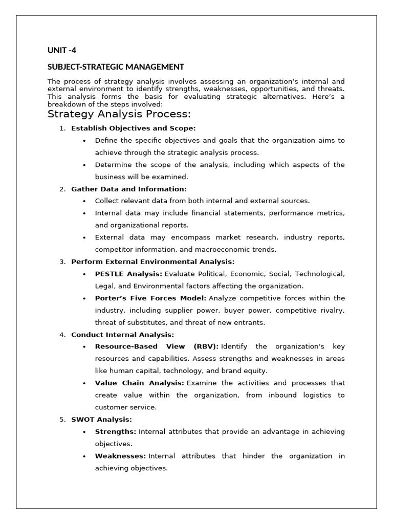 UNIT-4 SM | PDF | Strategic Management | Organizational Structure