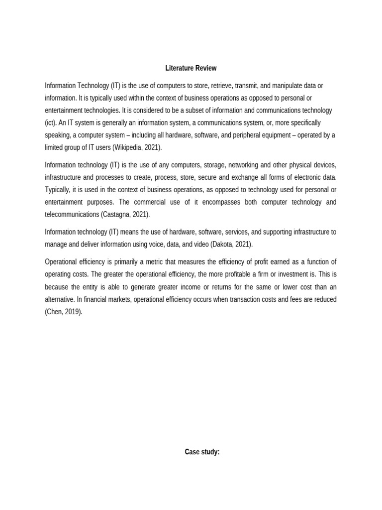Case Study It Pdf Information Information Technology