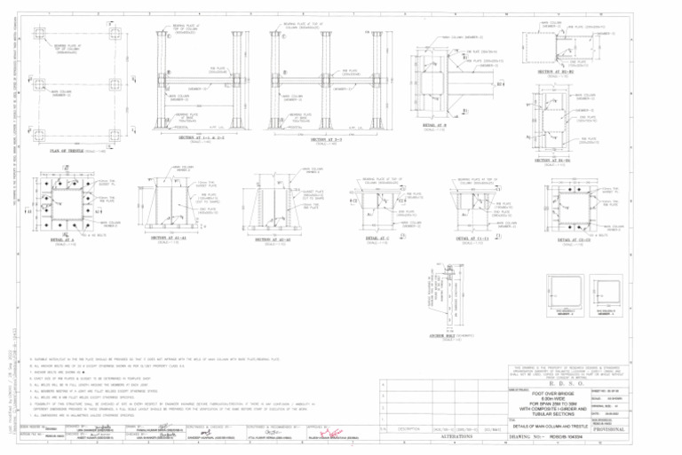 10433-4 Details of Main Column and Trestle | PDF