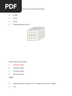 Soal PG Matematika Kelas 6 Kubus Dan Balok 30 Soal | PDF