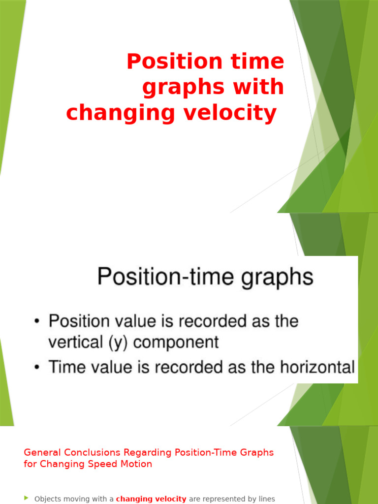 Position+Time+Graphs+With+Changing+Velocity | PDF