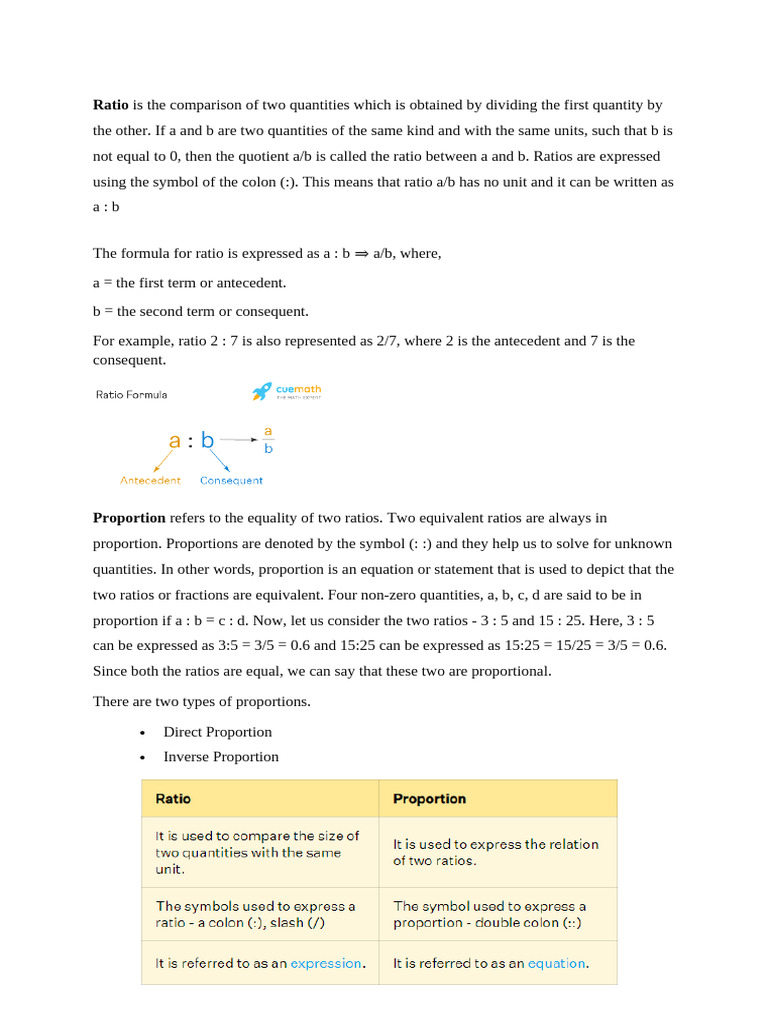 Understanding Ratios and Proportions | PDF