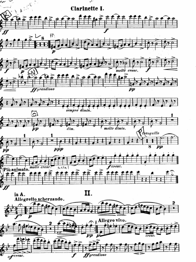 Dvorak-SlavonicDances - Clarinet 1 | PDF