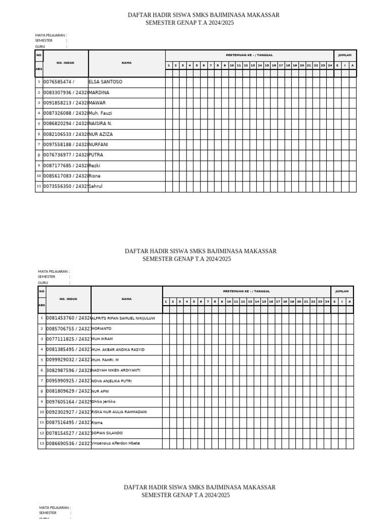 Absen Guru 2024 | PDF