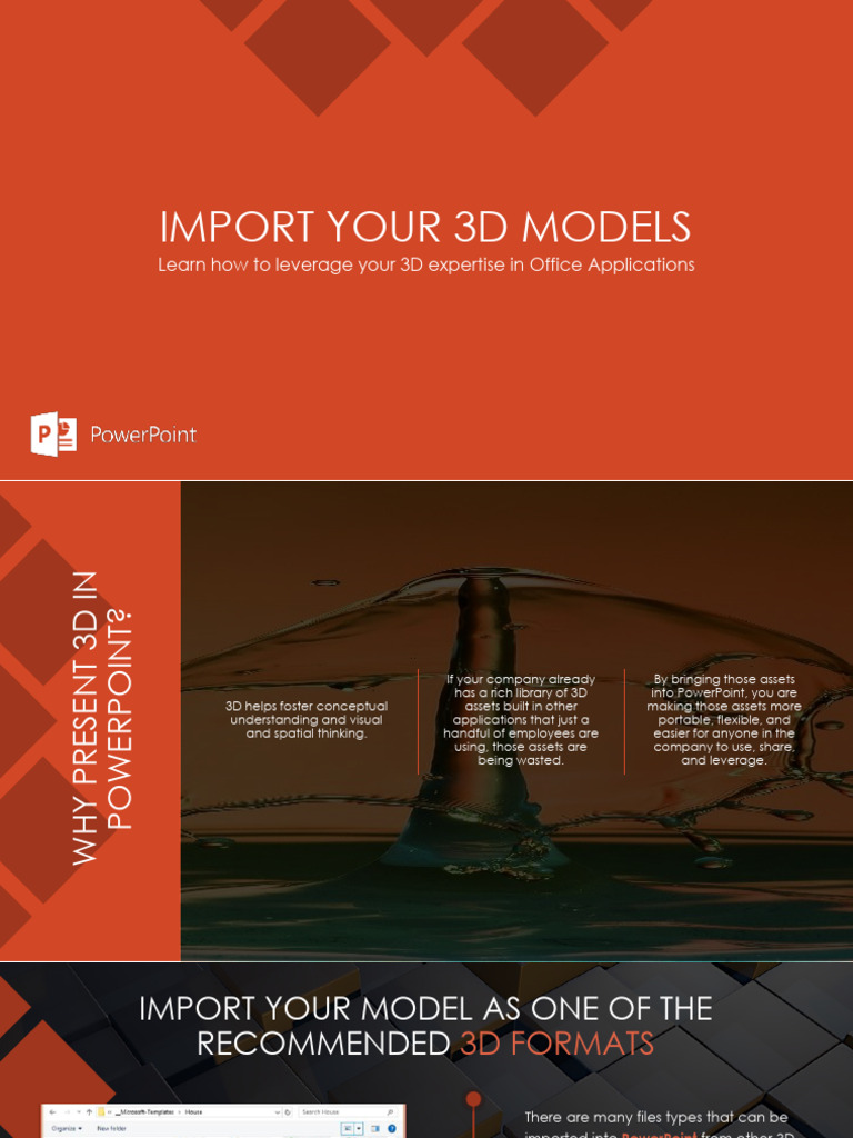 Importing 3D Models into PowerPoint | PDF | Microsoft Power Point | 3 D ...